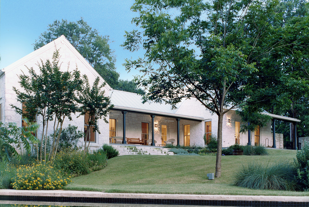 Classic Texas Limestone Residence - Traditional - Exterior - Austin ...