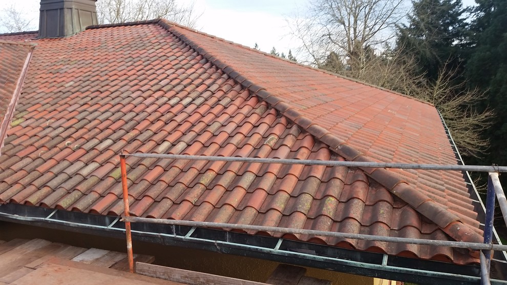 Clay Tile Roof Historical Restoration - Mediterranean - House Exterior ...