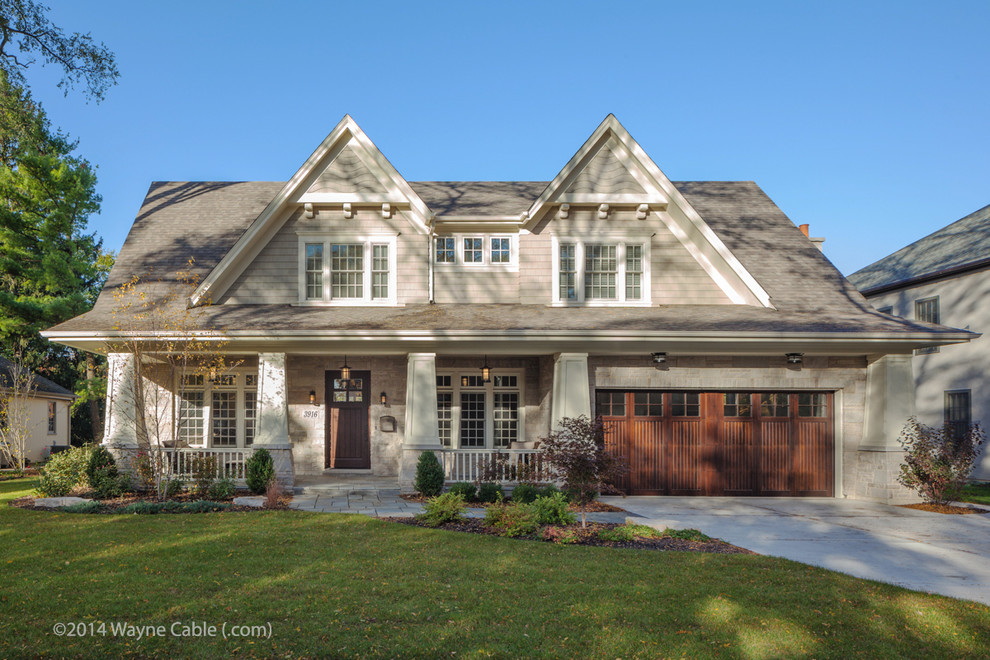 Coastal Aesthetic House in Chicago Suburb - Transitional - Exterior ...