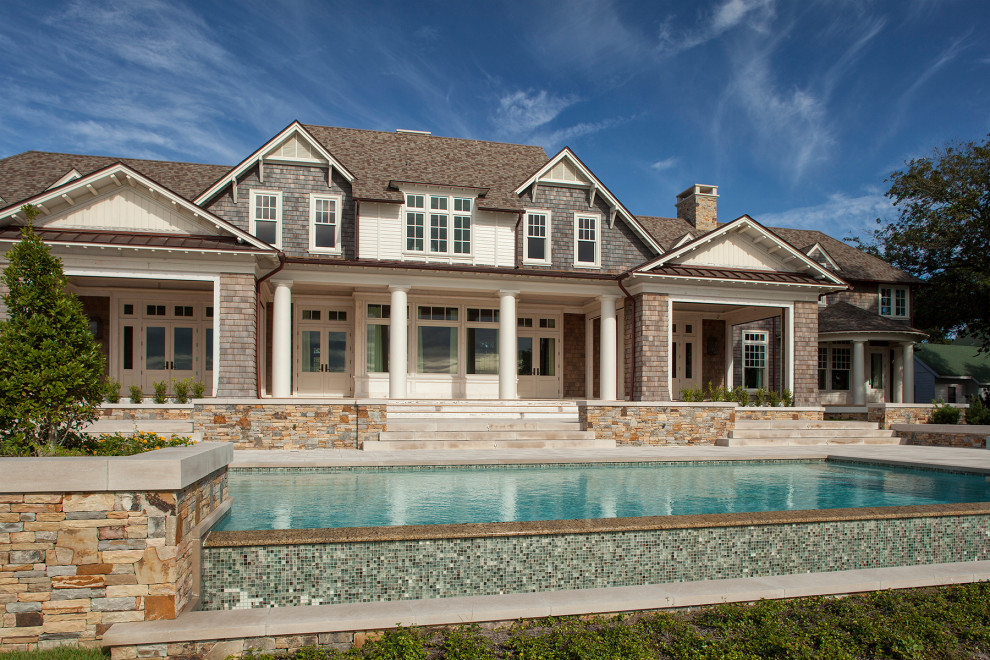 Coastal Shingle–Style Home on St. Andrews Bay - Beach Style - Exterior ...
