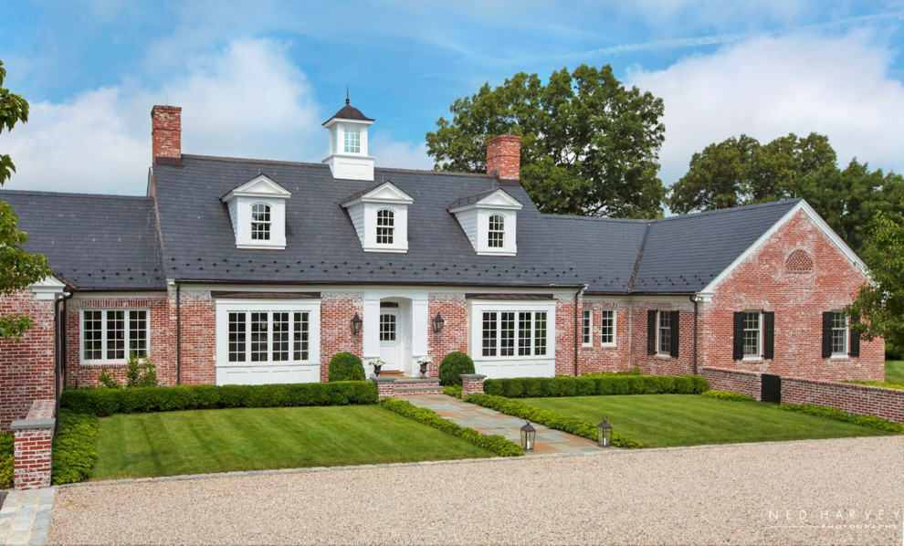 Colonial Brick Cottage - Transitional - Exterior - New York - by Hiland ...