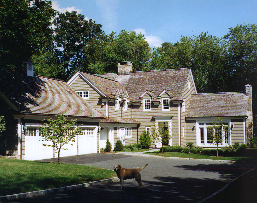 Colonial Face for a Sideways Ranch - Traditional - Exterior - New York ...