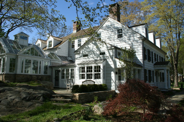 Colonial Revival exteriors with additions and conservatory ...