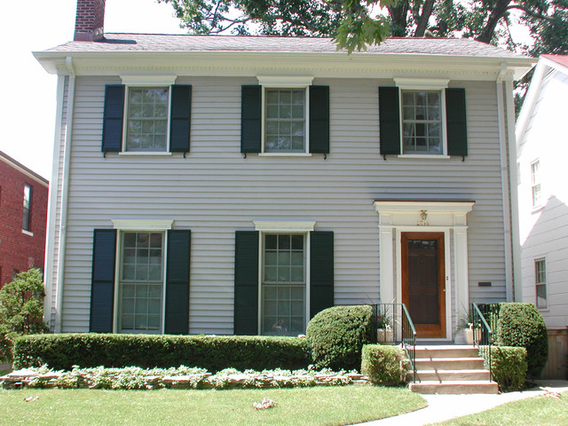 Colonial Homes With Vinyl Siding Simple Exterior Upgrades For A
