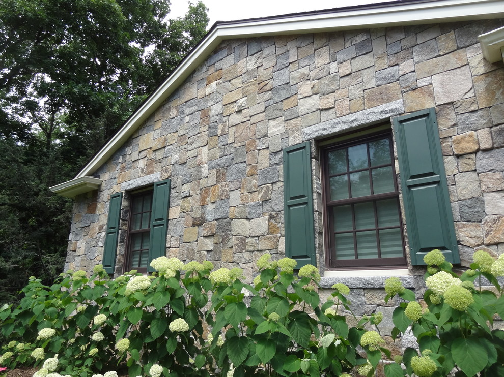 Colonial Style Ranch with Dry-Fit Natural Stone Accents - Traditional ...