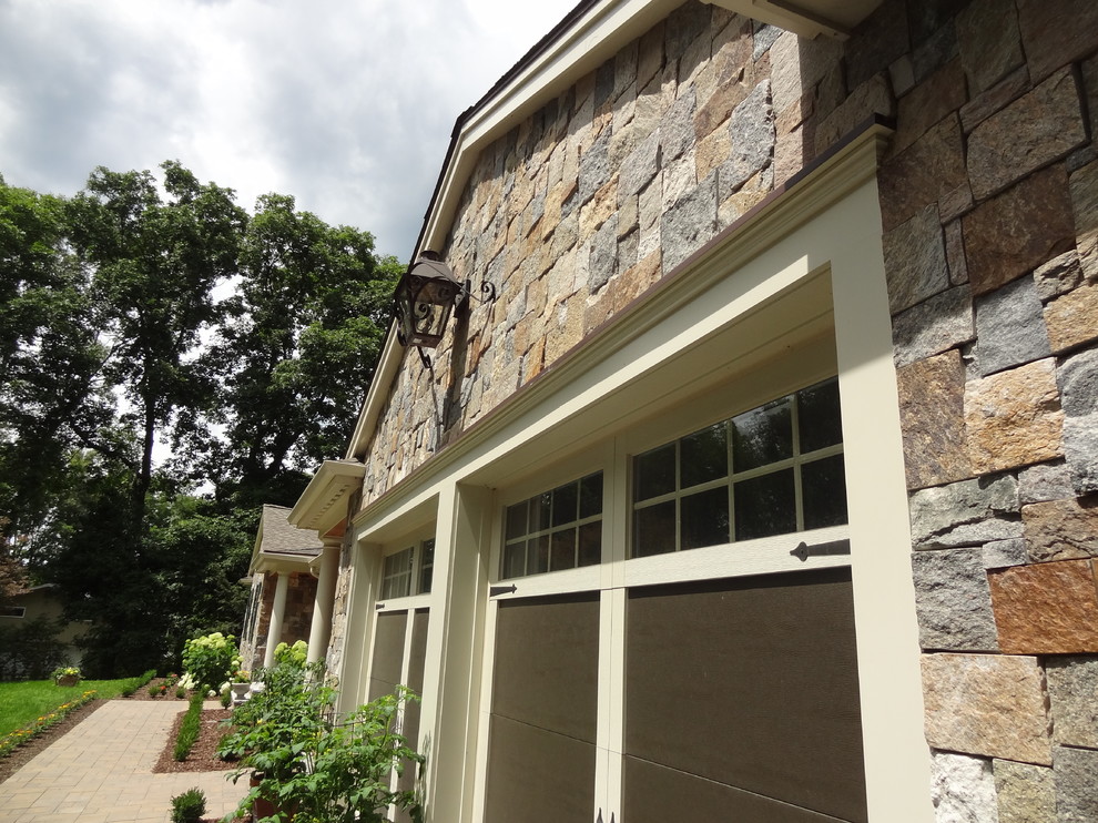 Colonial Style Ranch with Dry-Fit Natural Stone Accents - Traditional ...