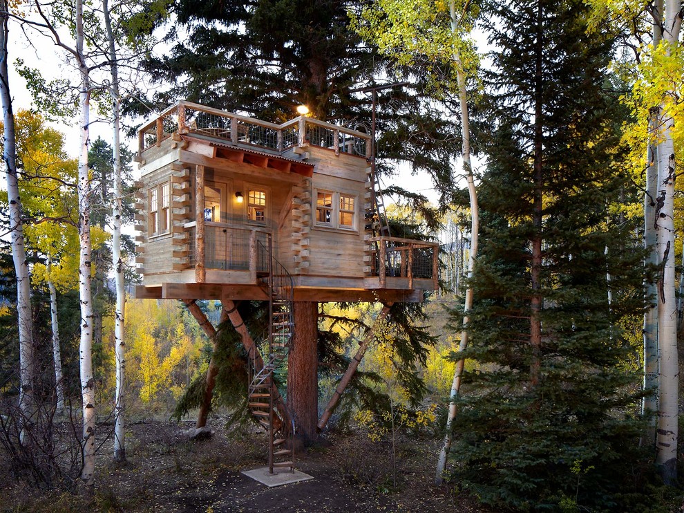 Colorado Treehouse - Rustic - Exterior - Denver - by Missy Brown Design ...