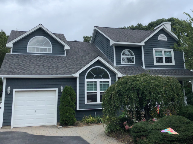 Commack Siding - Midnight Blue and Windows | Alpha Windows & Siding ...