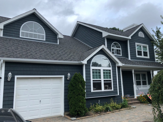 Commack Siding - Midnight Blue and Windows | Alpha Windows & Siding ...