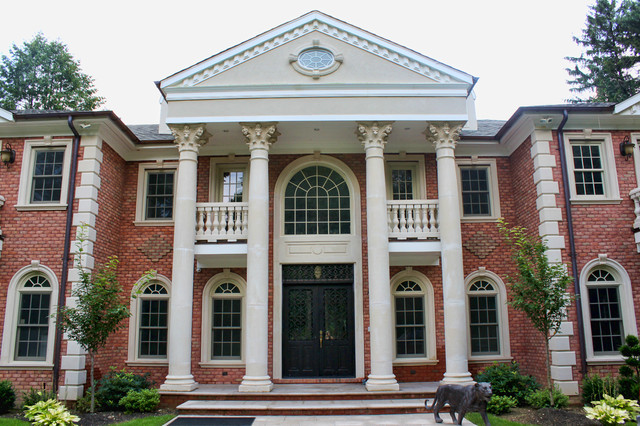Concrete Columns - Traditional - House Exterior - New York - by Coral ...