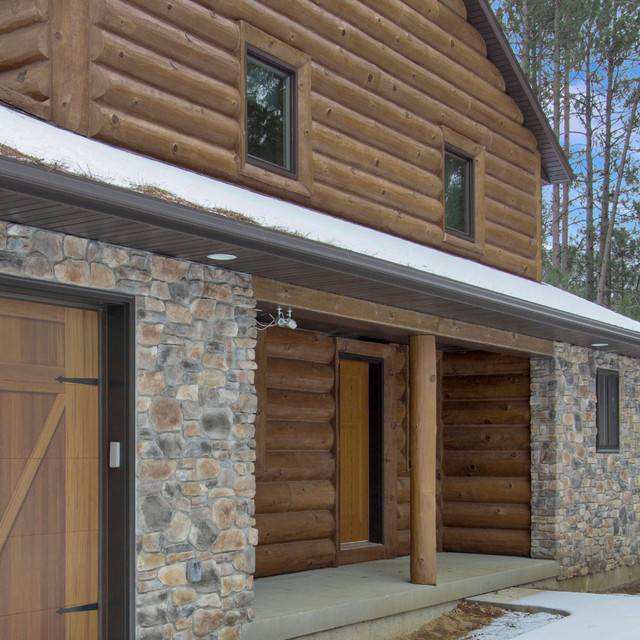 Concrete Log Siding Homes - Rustic - Exterior - Other - by NextGen Logs ...