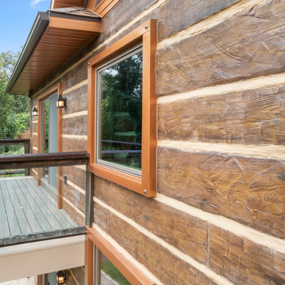 Concrete Log Siding Homes - Rustic - Exterior - Other - by NextGen Logs ...