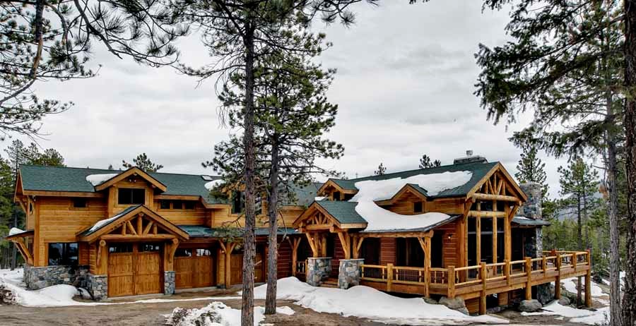 Conifer, Colorado Log Hybrid Home - Rustic - Exterior - Denver - by ...