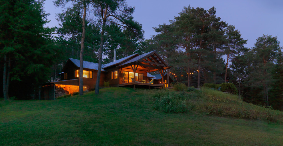 Contemporary Camp in the Woods - Traditional - Exterior - Burlington ...
