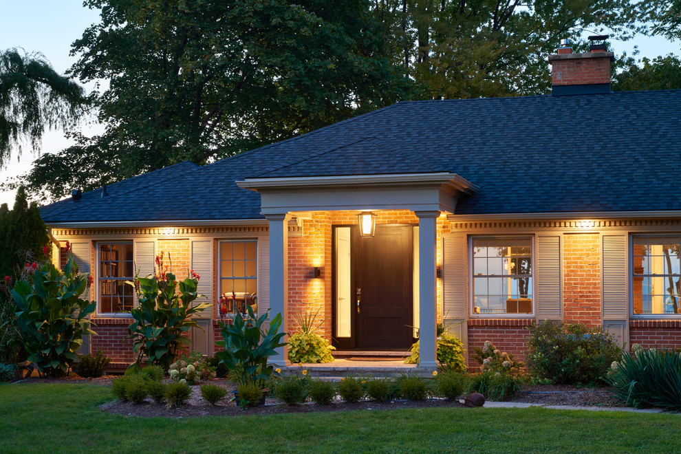 Contemporary Georgian Bungalow - Transitional - House Exterior ...