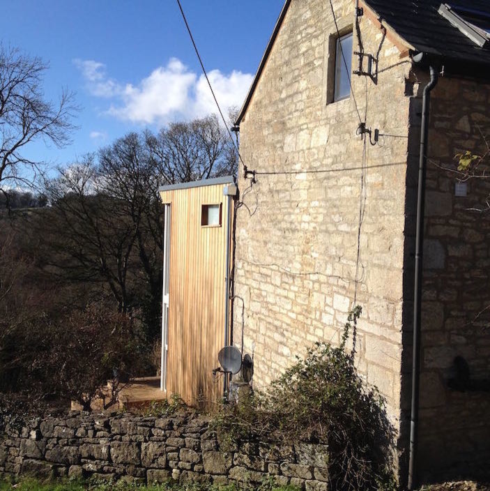 contemporary glass and wood cladding box extension, two storey, Stroud ...