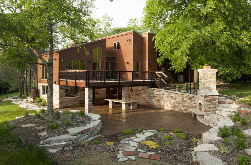 Contemporary Home Addition Mahomet - Contemporary - Exterior - Chicago ...