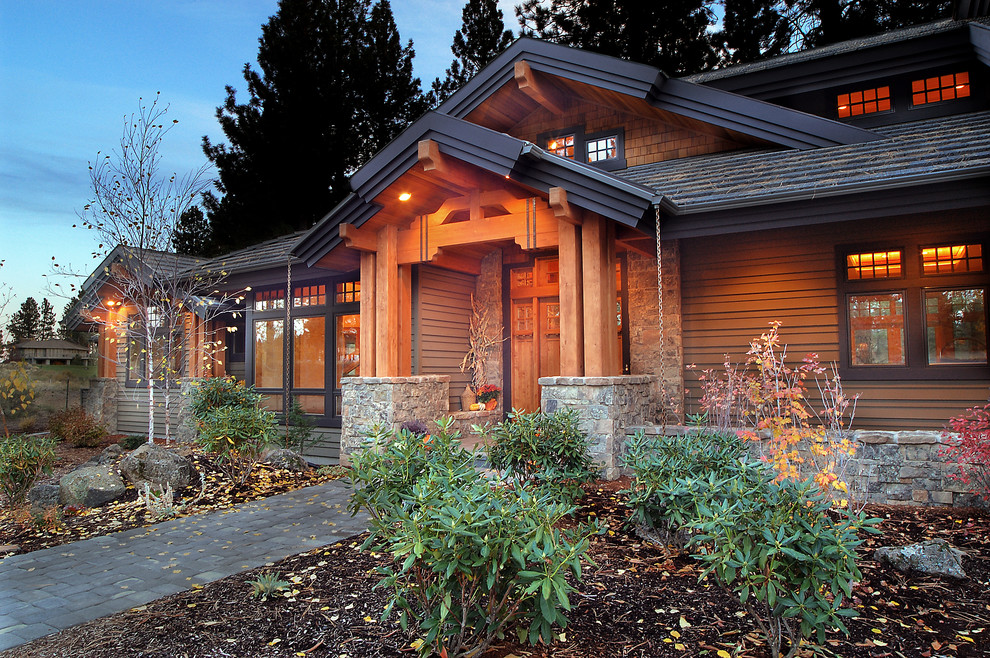 Contemporary Lodge in Broken Top - Rustic - Exterior - Other - by ...