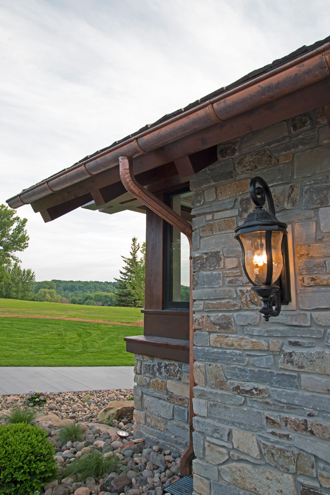 Contemporary Prairie Lodge with a View - Rustic - Exterior ...