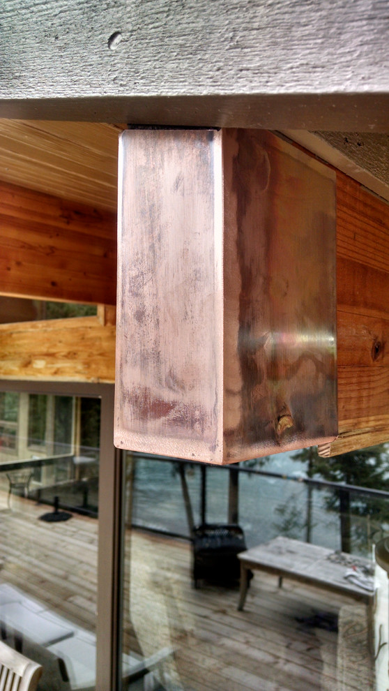 Copper Beam End Caps - Rustic - Exterior - Other - by Vigil Steel LLC | Houzz