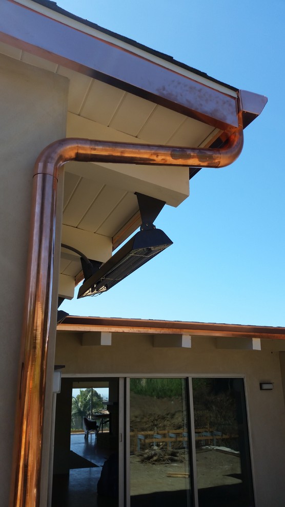Copper Fascia Wrap and Angle Face Gutters, . Santa Monica ...