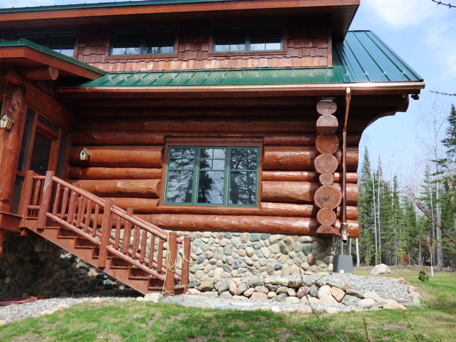 Rustic Log Home Gutters Buy Guttering For A Log Cabin With Hipped Roof