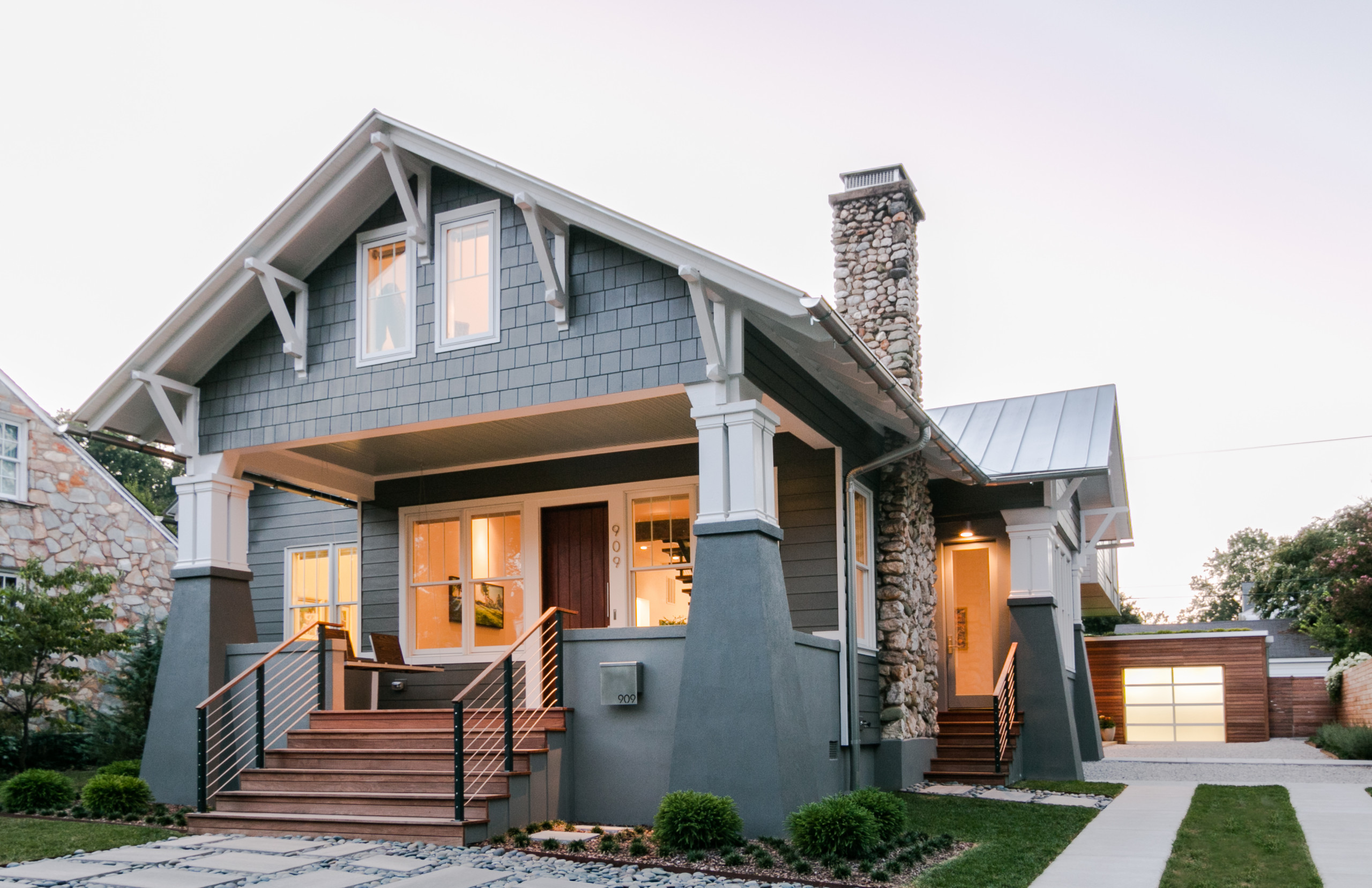 Modern Craftsman Homes Metal Roof Modern Craftsman House With Metal
