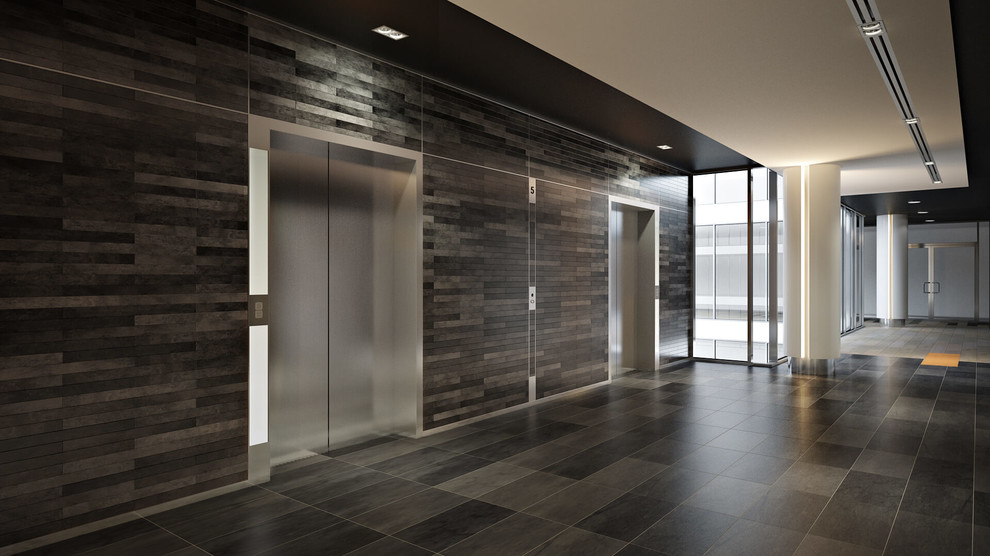 Corporate Office Lobby Design Architectural Rendering - House Exterior ...