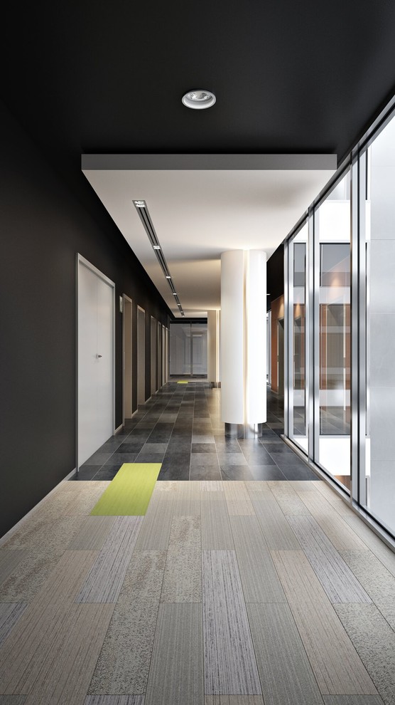 Corporate Office Lobby Design Architectural Rendering - Exterior - New ...