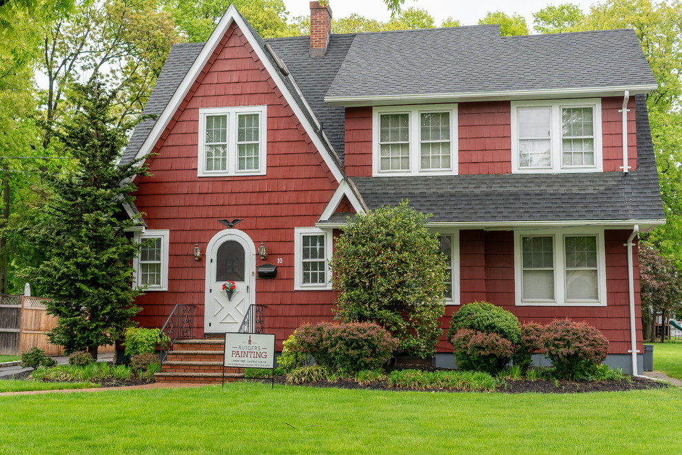 Cottage Red Paint Adds Rustic Feel To Gorgeous Cranford Home - House ...