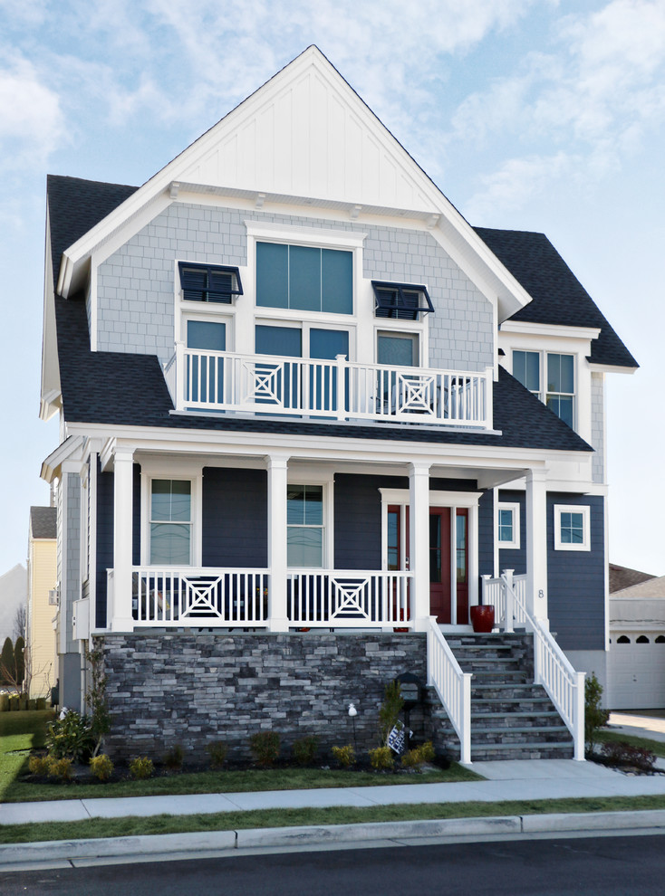 Cottage Style Shore Home- Longport, NJ - Beach Style - Exterior ...