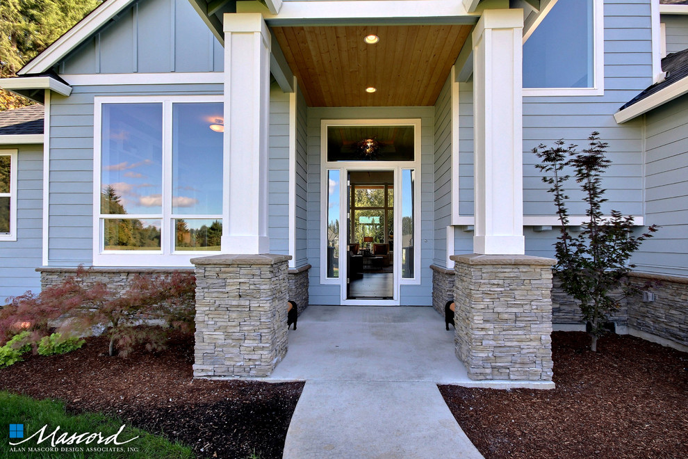 Covered Entryway - The Aerius - Two Story Modern American Craftsman ...