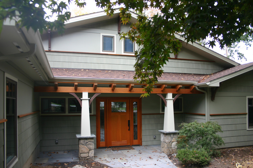 Craftsman style addition & Renovation - Front Entrance - Craftsman ...