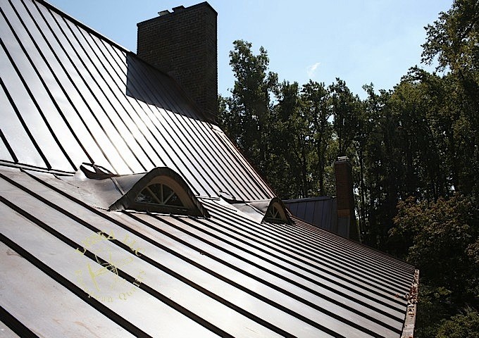Crownsville Copper Roof standing seam - Traditional - Exterior ...