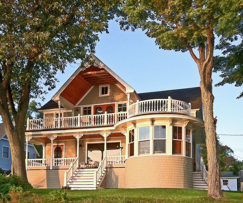 Curved Porch Railing over the water, Sudbury MA - Traditional ...