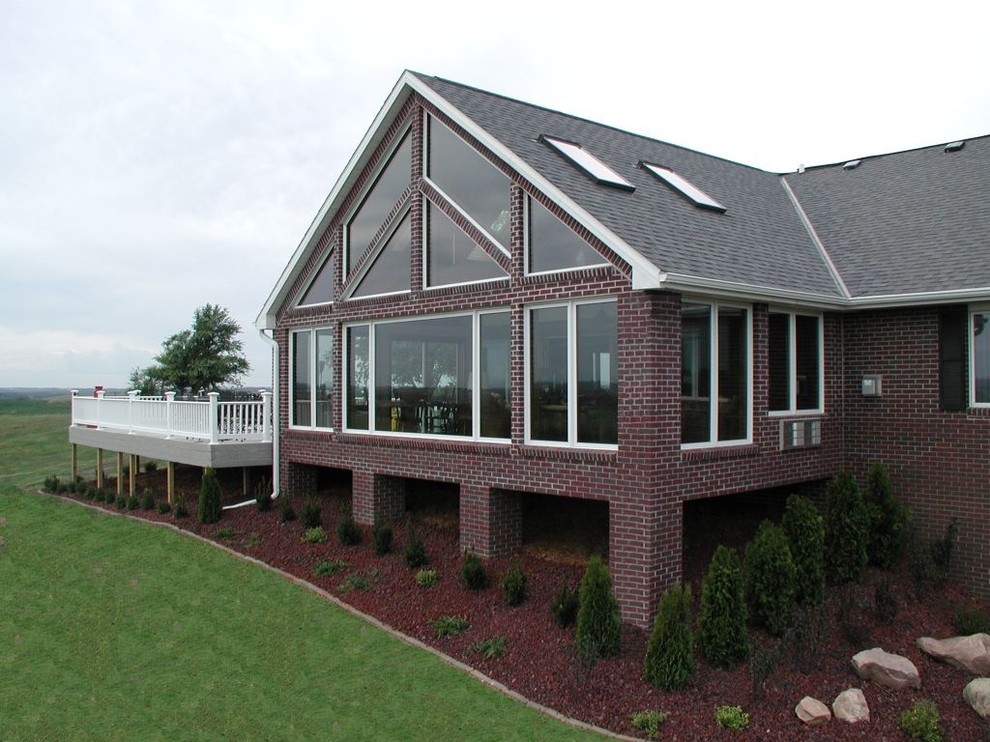 Custom Brick Sunroom - Farragut, IA - Traditional - Exterior - Omaha ...