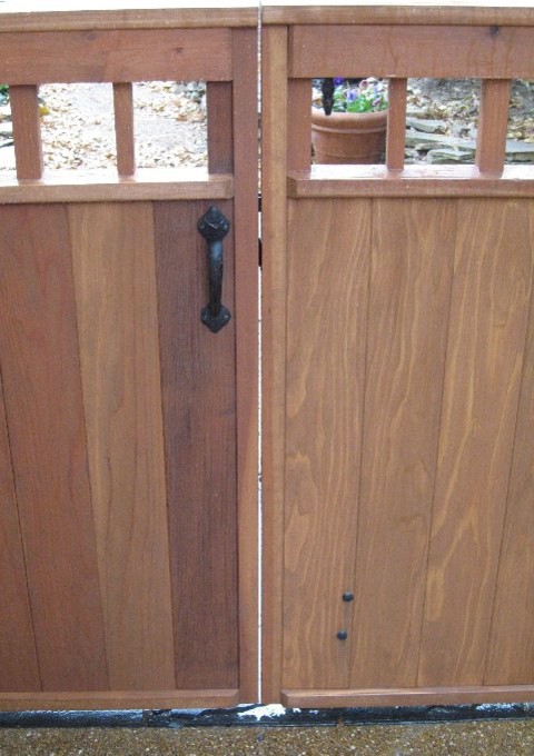 Custom Cedar Side Gate - Thumb Latch Close Up - Rustic - Exterior ...