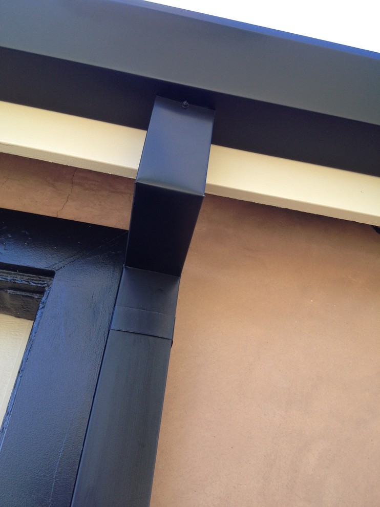 Custom cut Downspouts with contemporary Rain Gutters in Costa Mesa ...