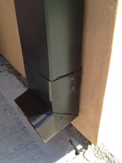 Custom cut Downspouts with contemporary Rain Gutters in Costa Mesa ...