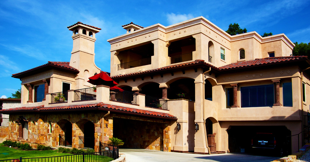 Custom Home at Corinthian in Lakeway, Texas - Mediterranean - Exterior ...