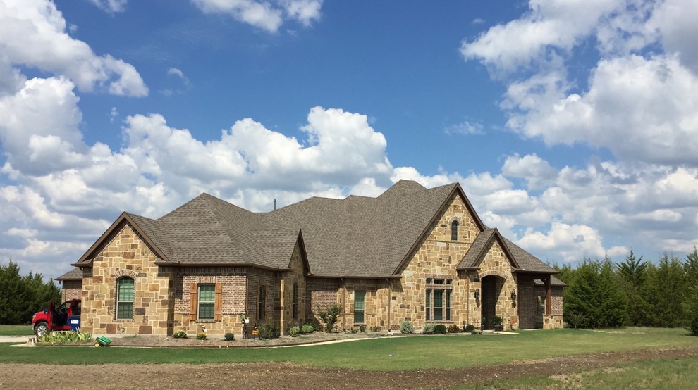 Custom Home on Country Acres - Transitional - House Exterior - Dallas ...
