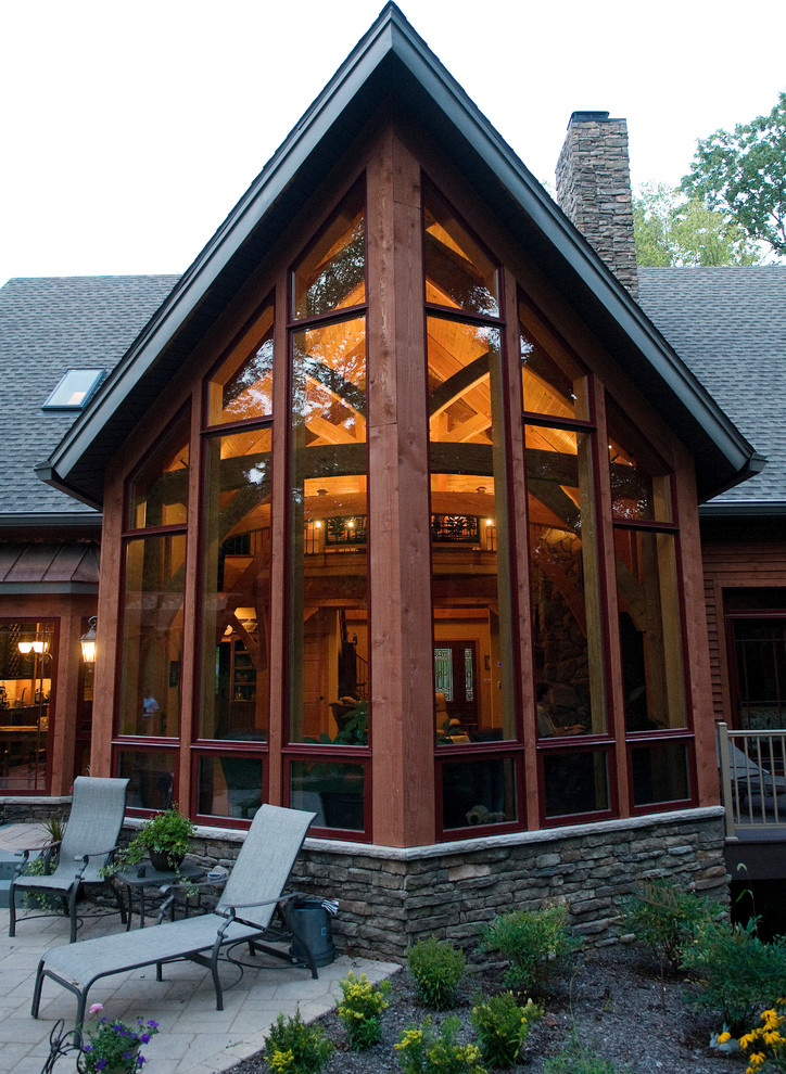 Custom Home - Timber Frame Dream - Contemporary - Exterior ...
