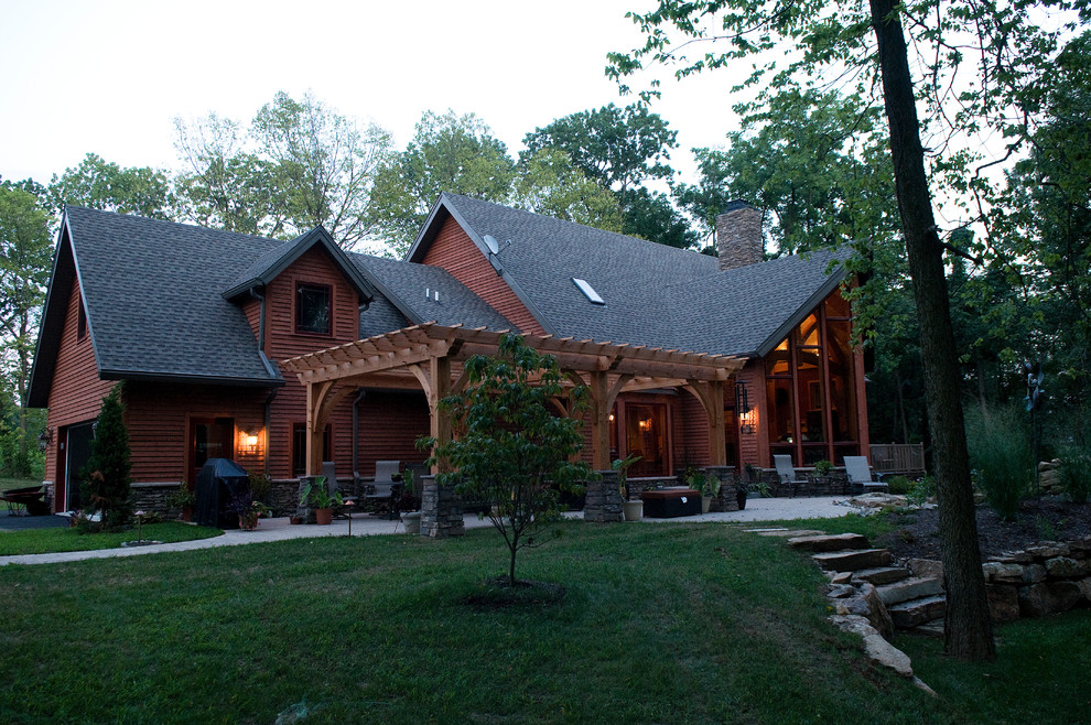 Custom Home - Timber Frame Dream - Contemporary - House Exterior ...