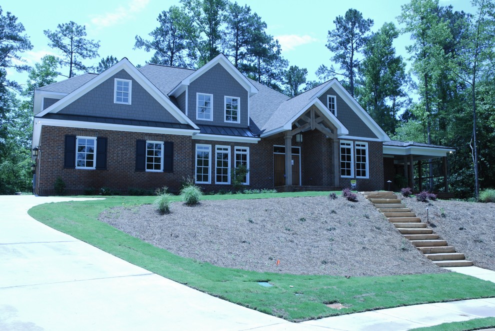 Custom Home with Semi-Open Floor Plan - Traditional - Exterior ...