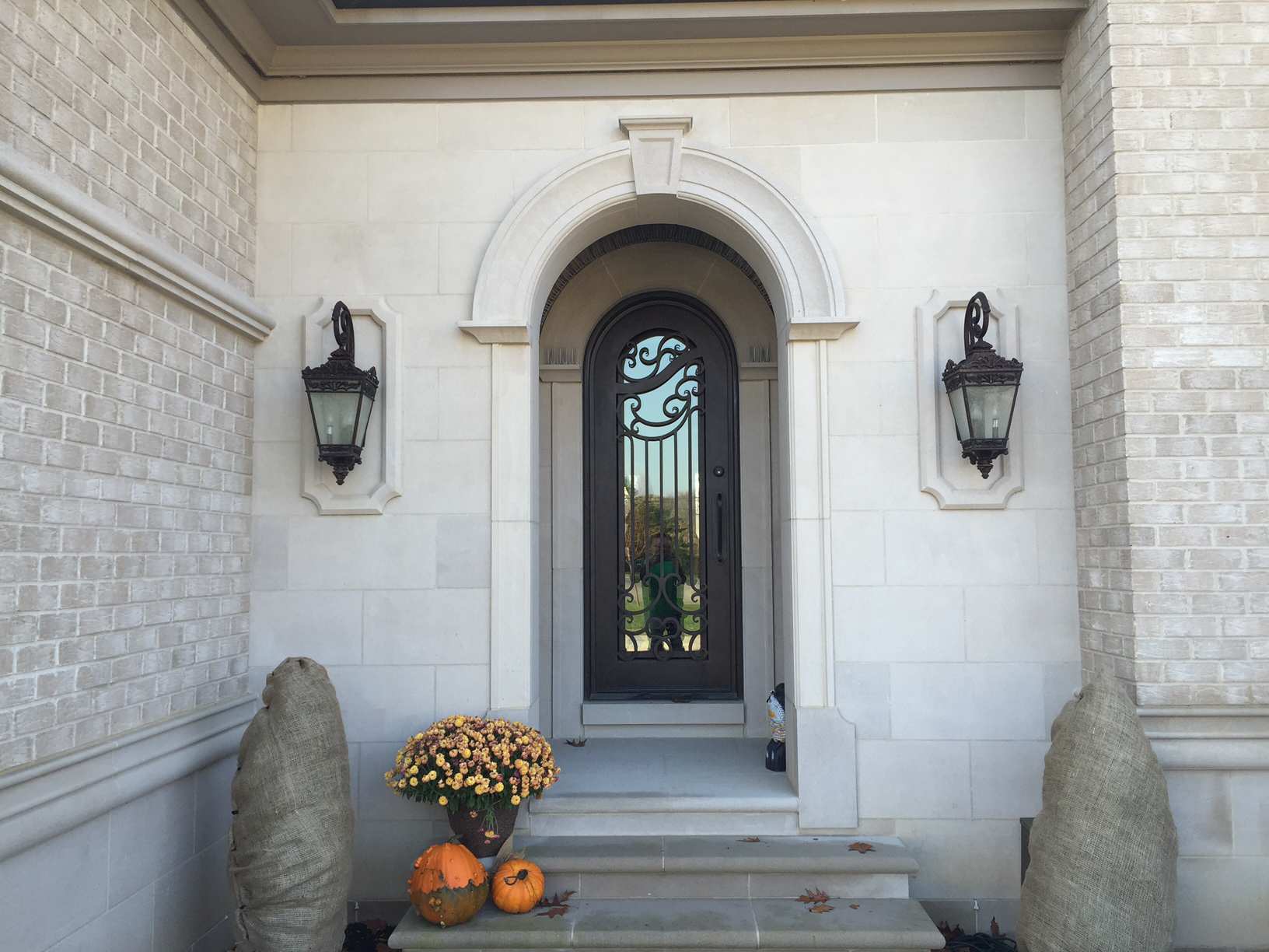 White Limestone Exterior Beige Ultimate Design Modern Style Exterior