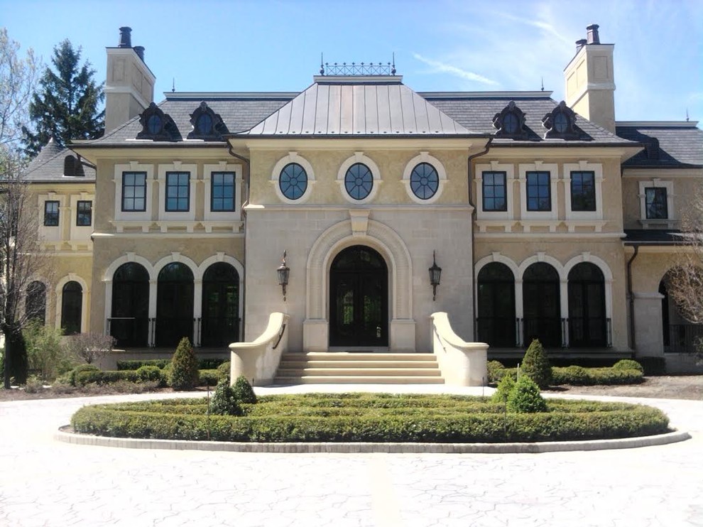 Custom Limestone Work-Desert Buff Limestone - Mediterranean - Exterior ...