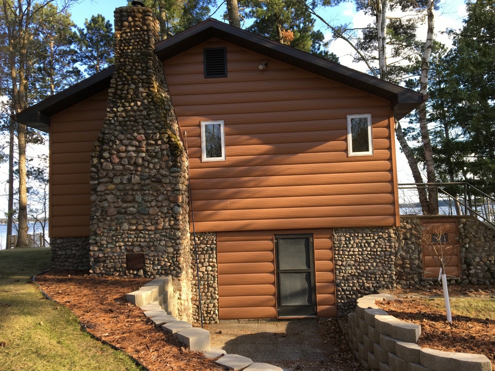 Custom Log Cabin in Northern Minnesota - Rustic - Exterior ...