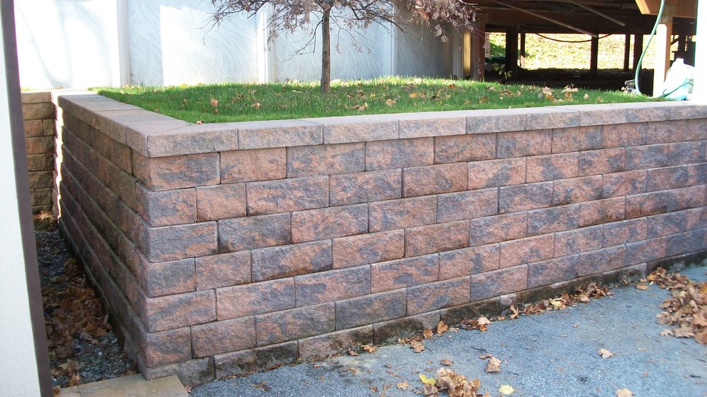 Custom retaining wall - Traditional - Exterior - New York - by Sean ...