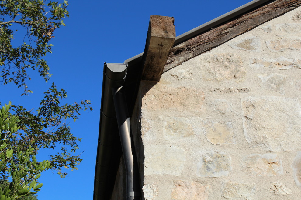 Custom Rustic Gutters on Farmhouse - Rustic - Exterior - by AUSTIN ...
