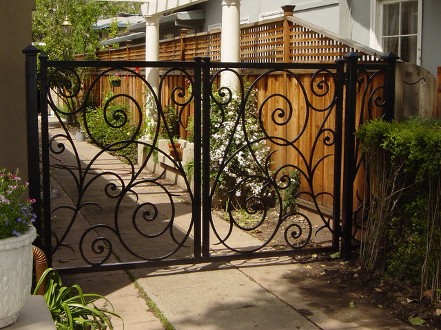Custom scroll gate - Traditional - House Exterior - San Francisco - by ...